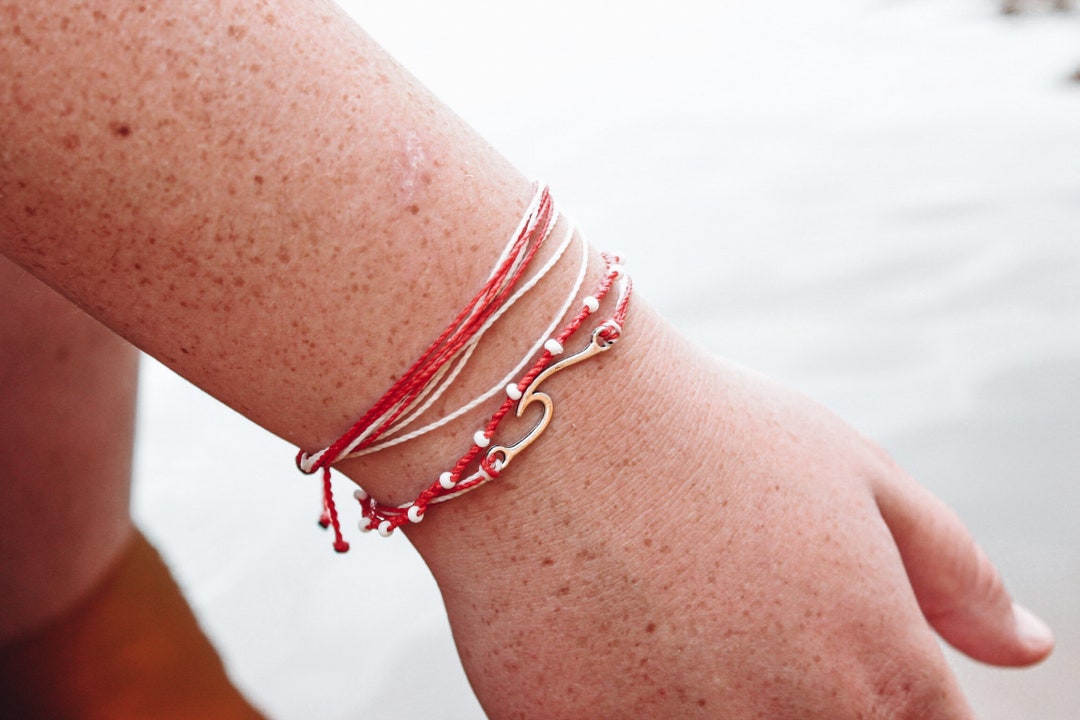 LIFEGUARD Bracelet One Lifeguard Bracelet Red/white Pura Vida Style ...