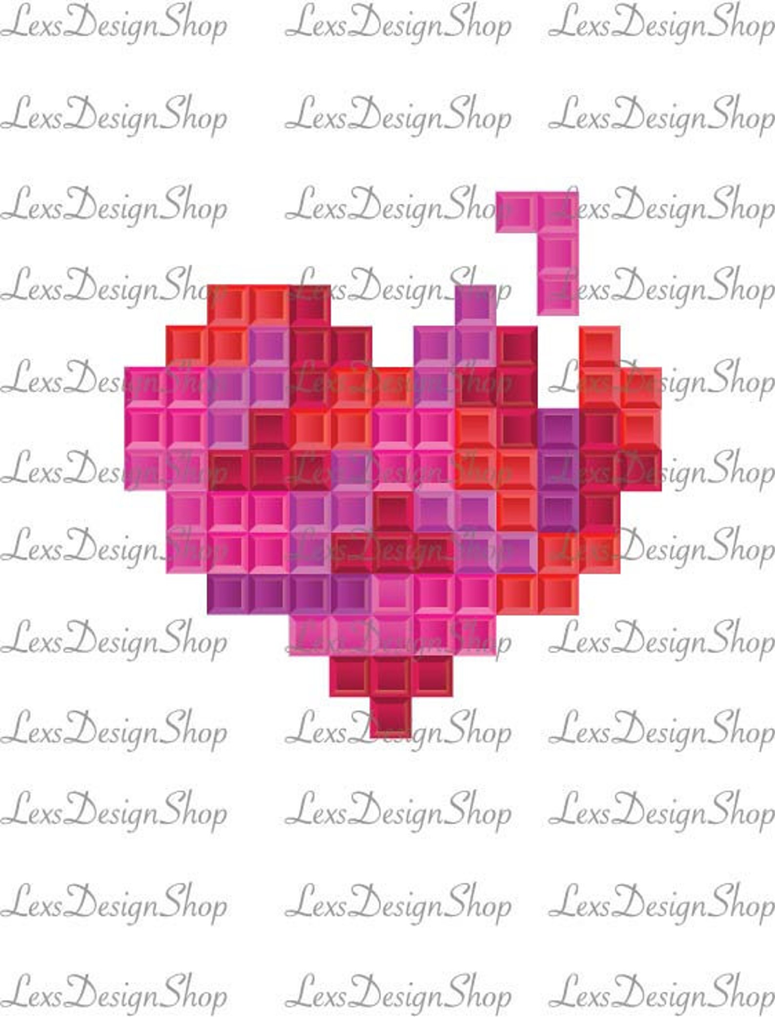 Tetris Heart Valentine Love Heart Tetris Video Game - Etsy Canada
