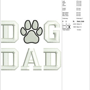 Dog Dad Embroidery File ,SVG, Design Download - Etsy