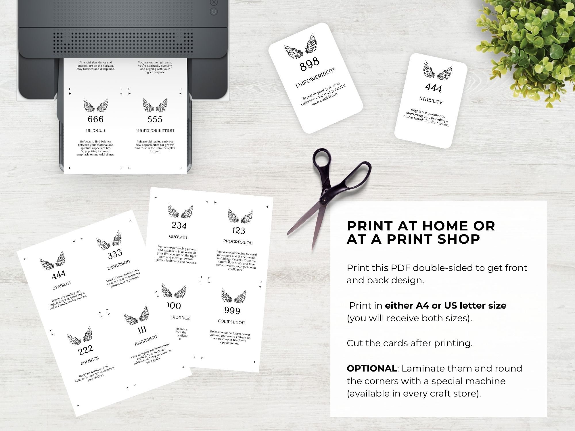 Angel Numbers Oracle Cards, Printable Oracle Card Deck, Spirit Guide ...