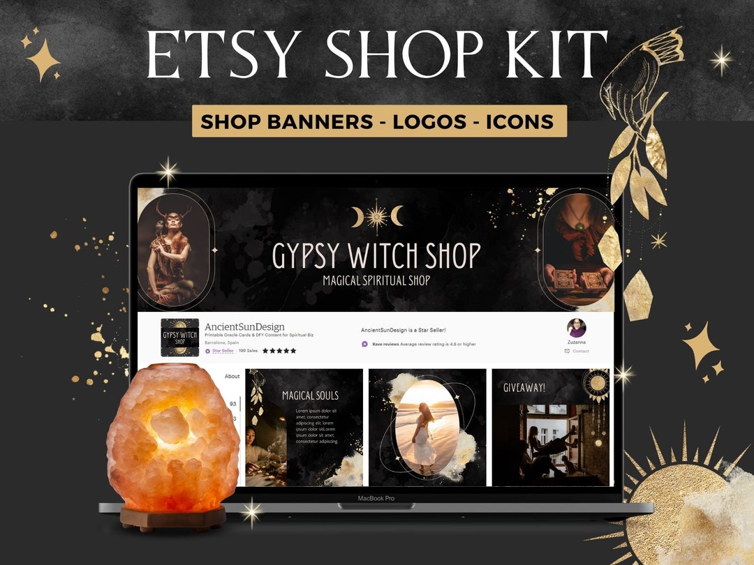 Etsy Shop Kit With Witchy Banner. Branding Pack for Etsy Sellers ...