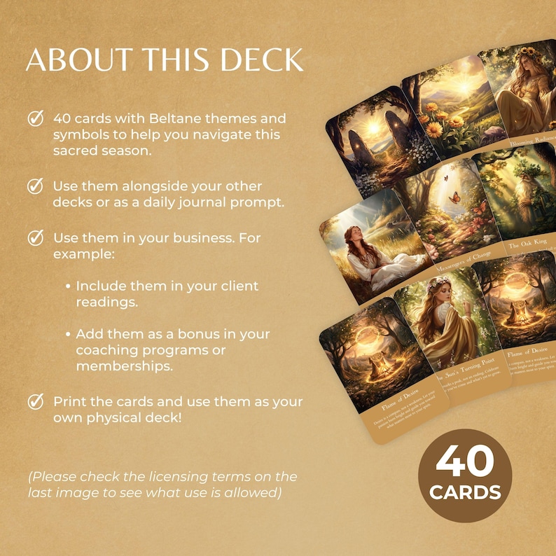 Litha Oracle Deck, Summer Solstice Printable Cards, Wiccan Wheel of the ...