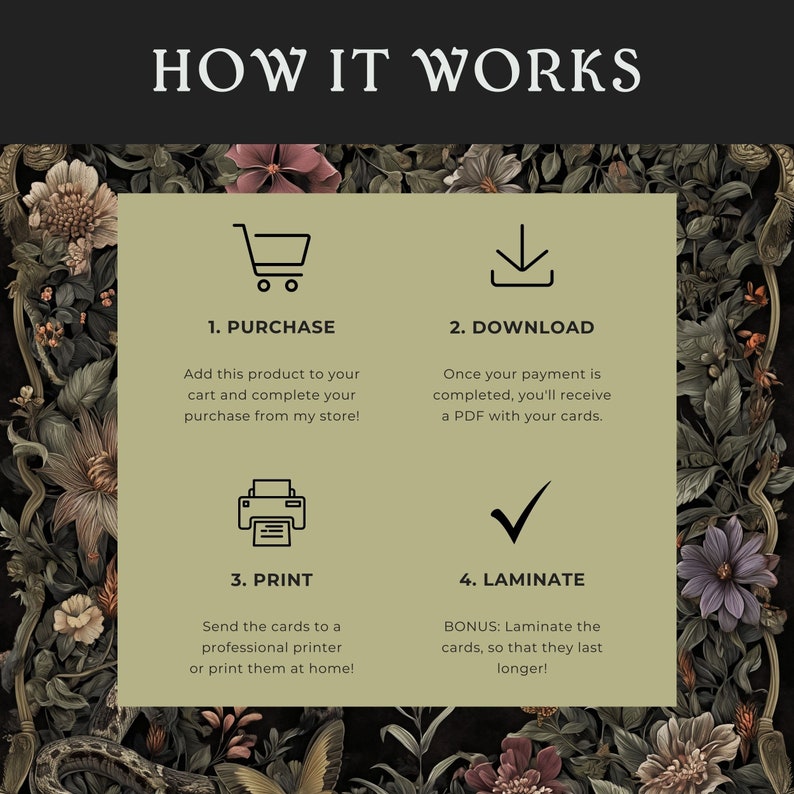 Enchanted Forest Tarot Card Deck, 22 Major Arcana Nature Inspired Tarot ...