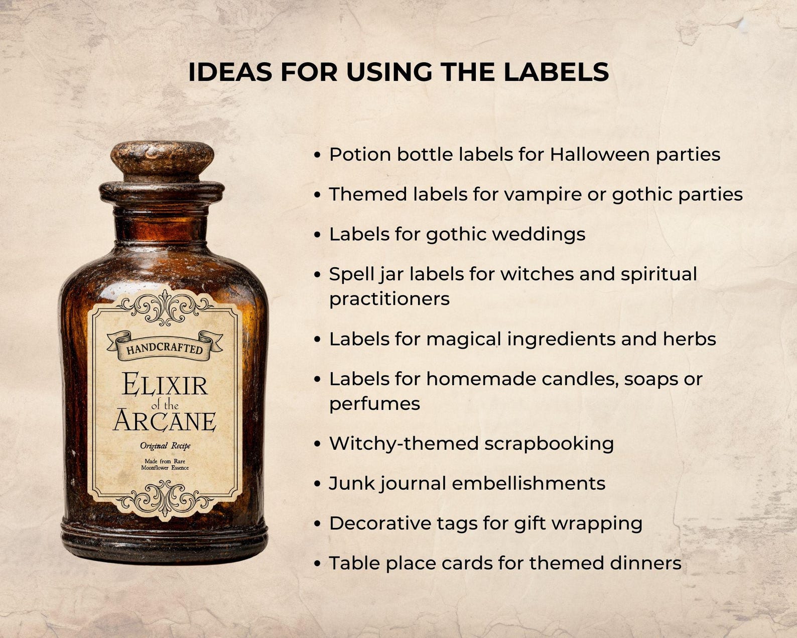 Apothecary Potion Labels Template, Printable Vintage Blank Bottle ...