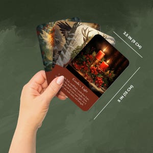 Yule Oracle Deck, Spiritual Pagan Christmas Printable Cards, Wiccan ...