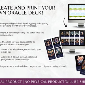 Oracle Card Canva Template, DIY Printable Tarot Cards, Drag & Drop ...