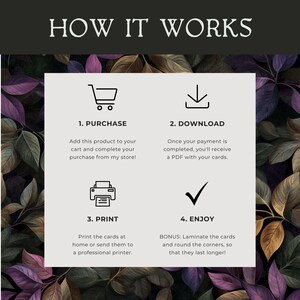 Autumn Fairy Oracle Deck, Printable Cards With Enchanted Fall Forest ...