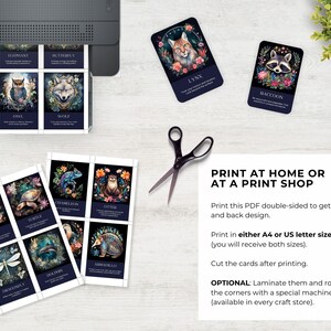 Spirit Animal Oracle Card Deck, Printable Oracle Cards, Spiritual Guide Message, Divination Tool ...