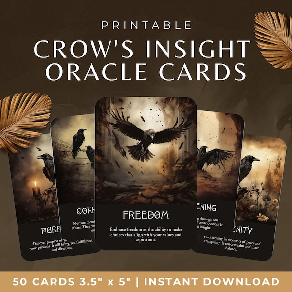 Black Bird Oracle Cards - Etsy