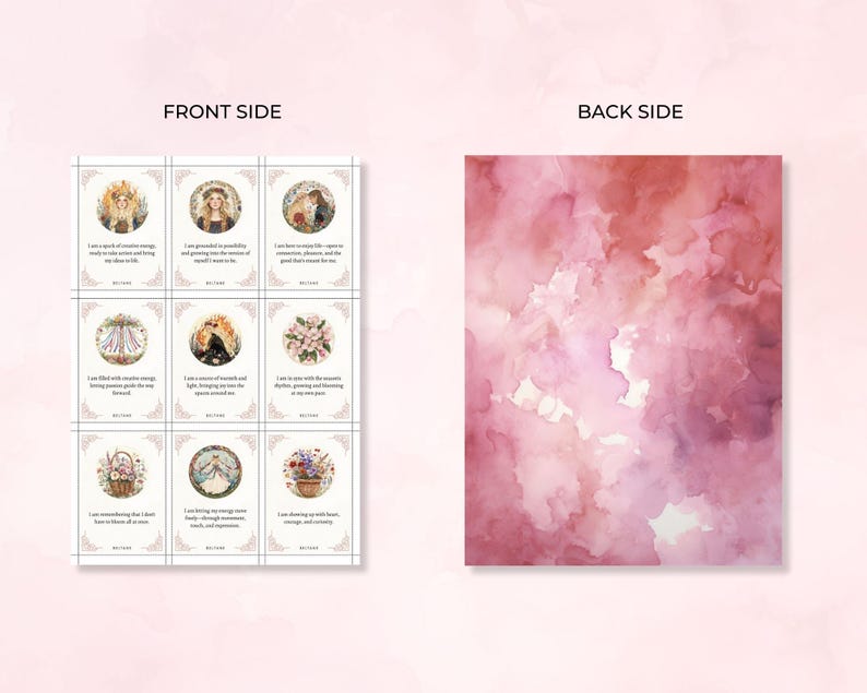 Beltane Affirmation Cards, Spring Sabbat Printable Card Deck, Spiritual ...