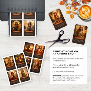 Autumn Fairy Oracle Deck, Printable Cards With Enchanted Fall Forest ...