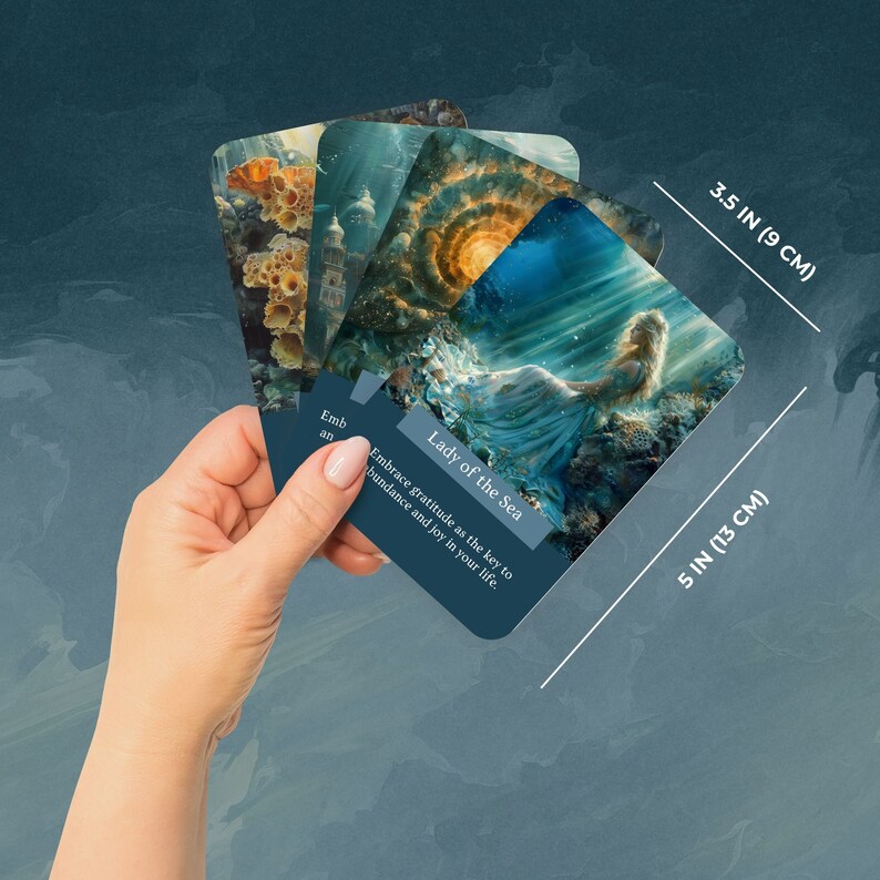 Printable Ocean Oracle Card Deck, Under the Sea Cards With Mystical ...