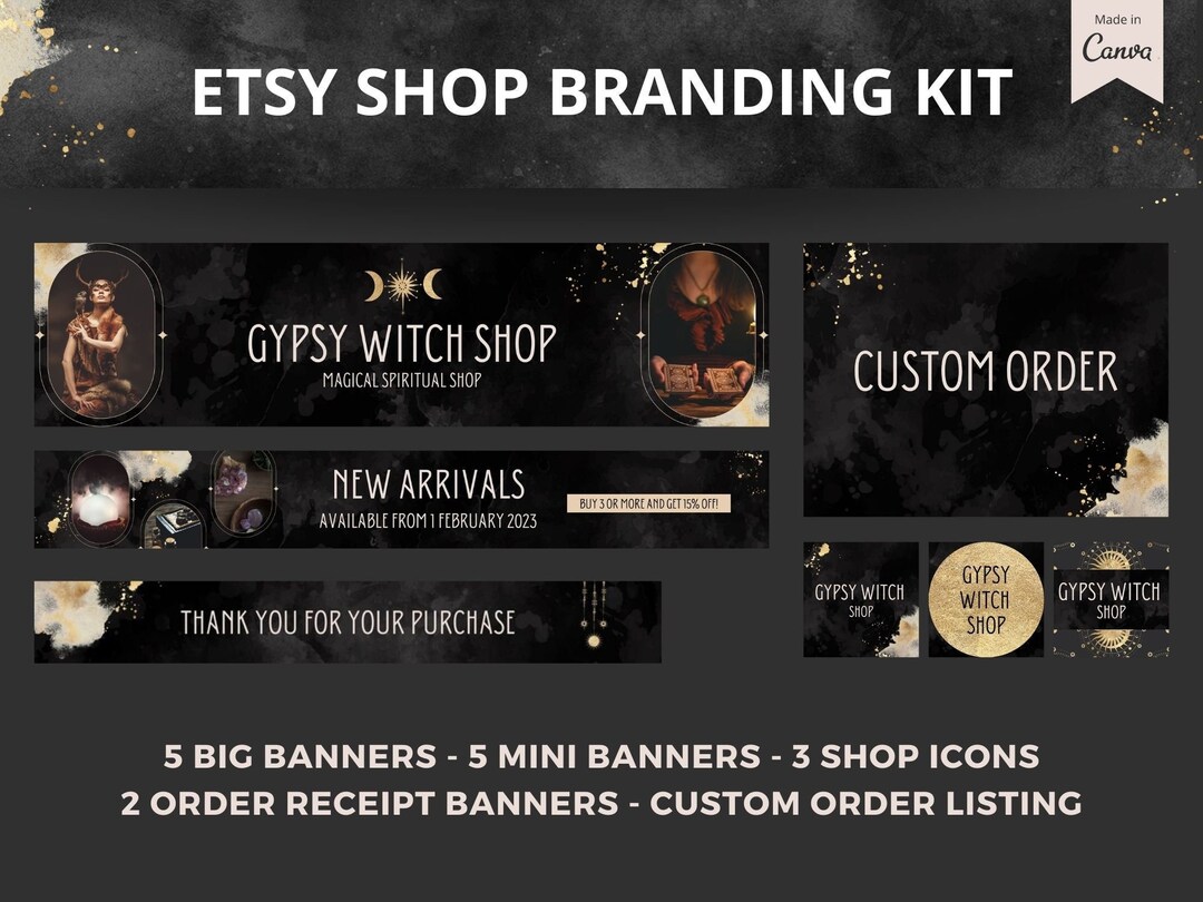 Etsy Shop Kit With Witchy Banner. Branding Pack for Etsy Sellers ...