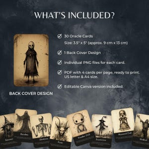 Halloween Oracle Deck With Monsters, Demons & Horror Creatures ...