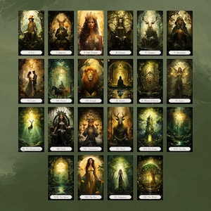 Enchanted Forest Tarot Card Deck, 22 Major Arcana Nature Inspired Tarot ...
