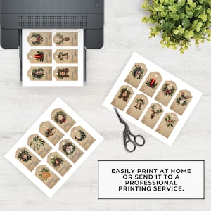 Yule Gift Tags, Printable Pagan Christmas Labels, Festive Yuletide Note ...