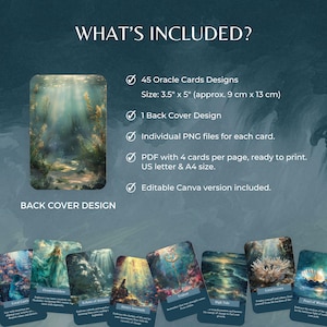 Printable Ocean Oracle Card Deck, Under the Sea Cards With Mystical ...