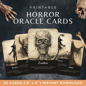 Halloween Oracle Deck With Monsters, Demons & Horror Creatures ...
