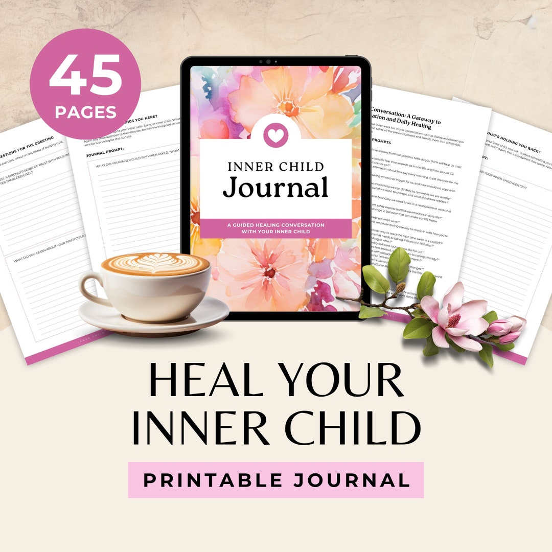 Heal Your Inner Child Therapy Journal, Printable Guided Workbook for ...