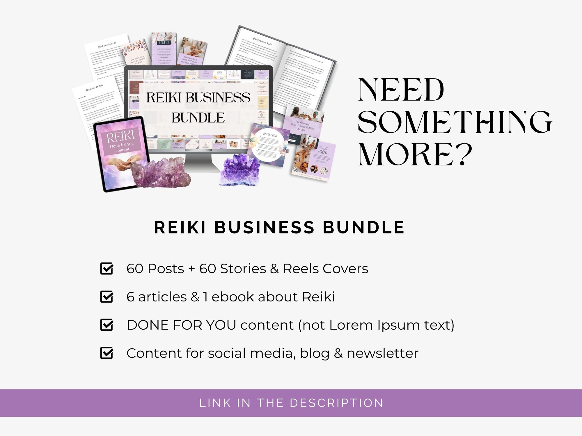 Reiki Instagram Posts Templates, Crystal Healing Post and Story ...