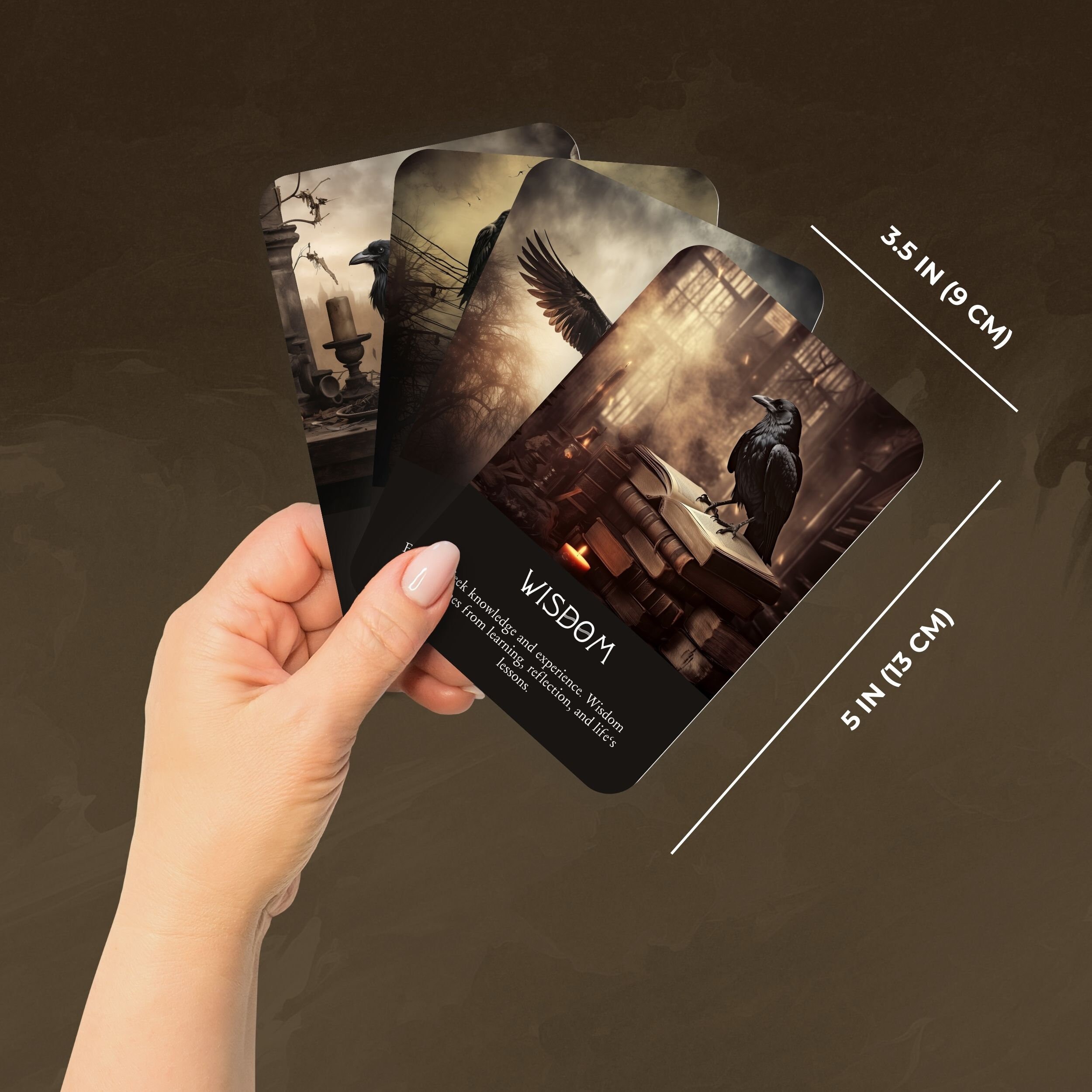 Oracle Deck Crow, Printable Oracle Cards With Mystical Ravens, Dark and ...