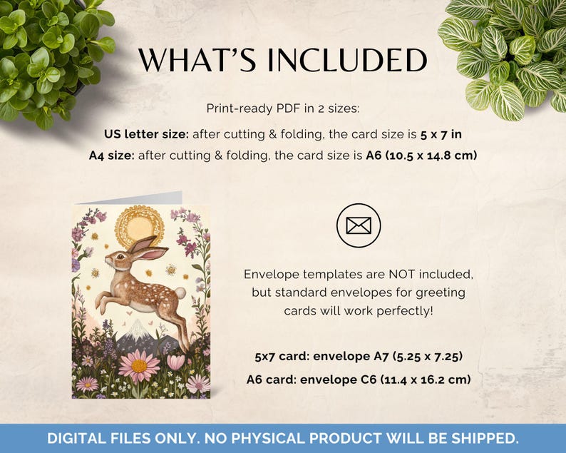 Spring Equinox Card Printable, Ostara Hare Greeting Card, Pagan Easter ...