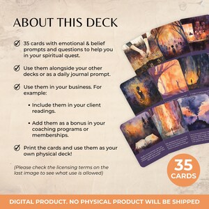 Shadow Work Oracle Card Deck, Printable Cards With Journal Prompts ...