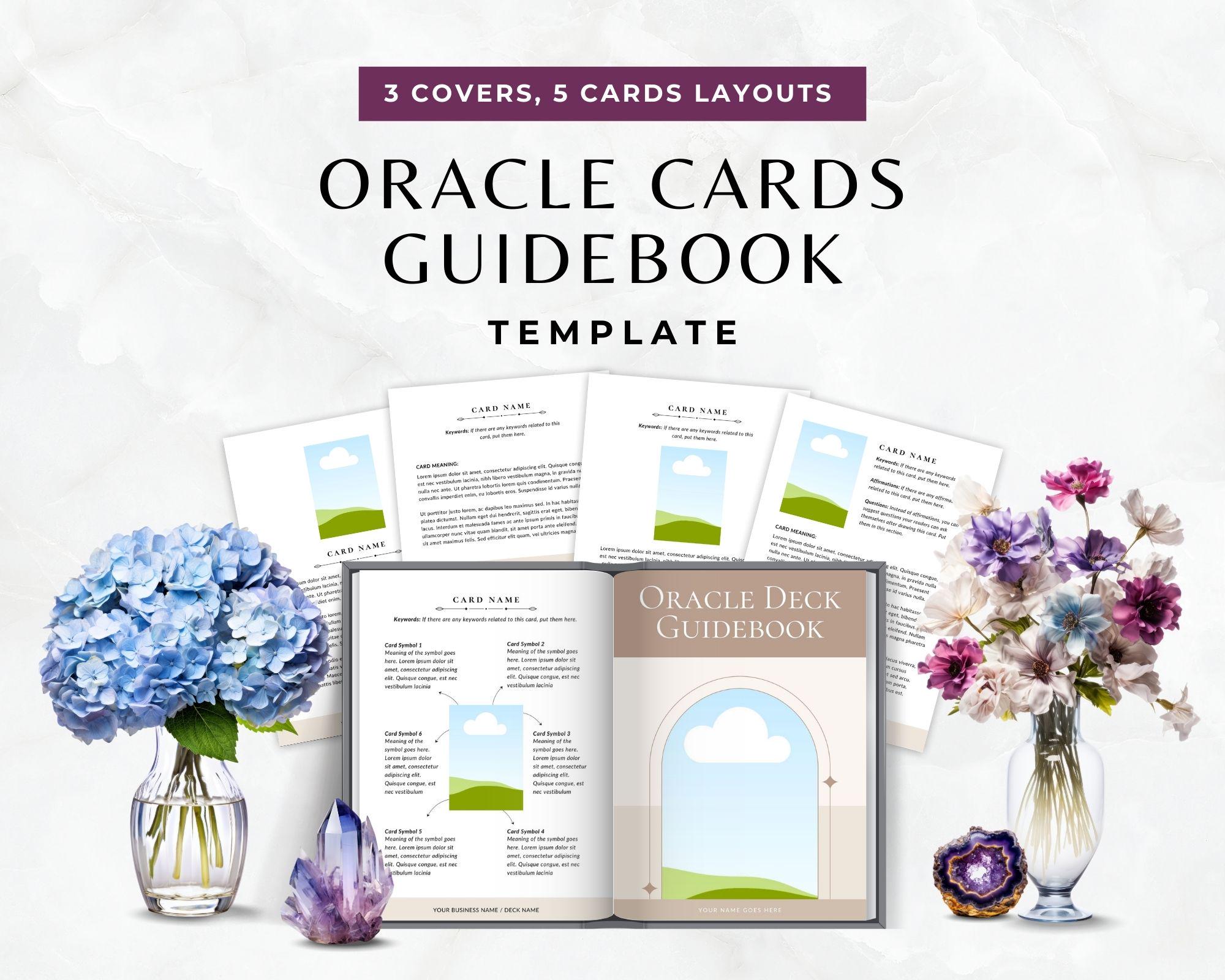 Oracle Deck Guidebook Template, Affirmation Cards Canva Guide, Tarot ...
