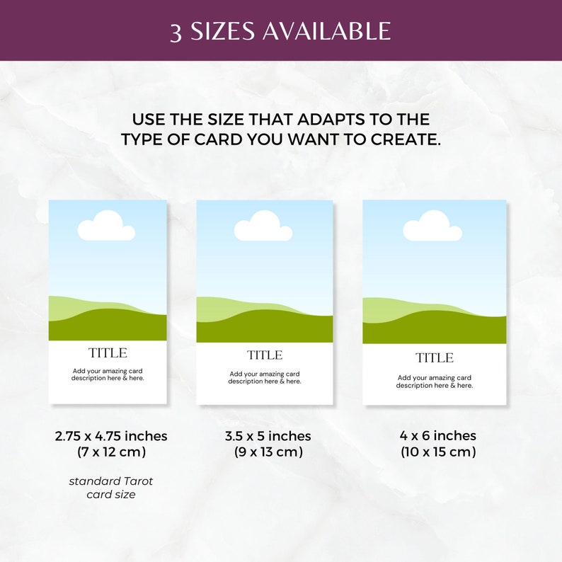 Oracle Card Canva Template, DIY Printable Tarot Cards, Drag & Drop ...