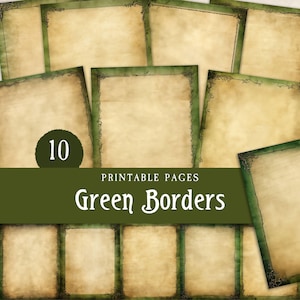 Celtic Borders Junk Journal, Green Witch Spellbook Paper, St Patricks ...