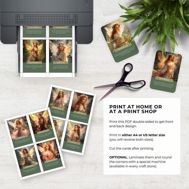 Spring Fairy Oracle Deck, Printable Cards With Whimsical Fairies ...