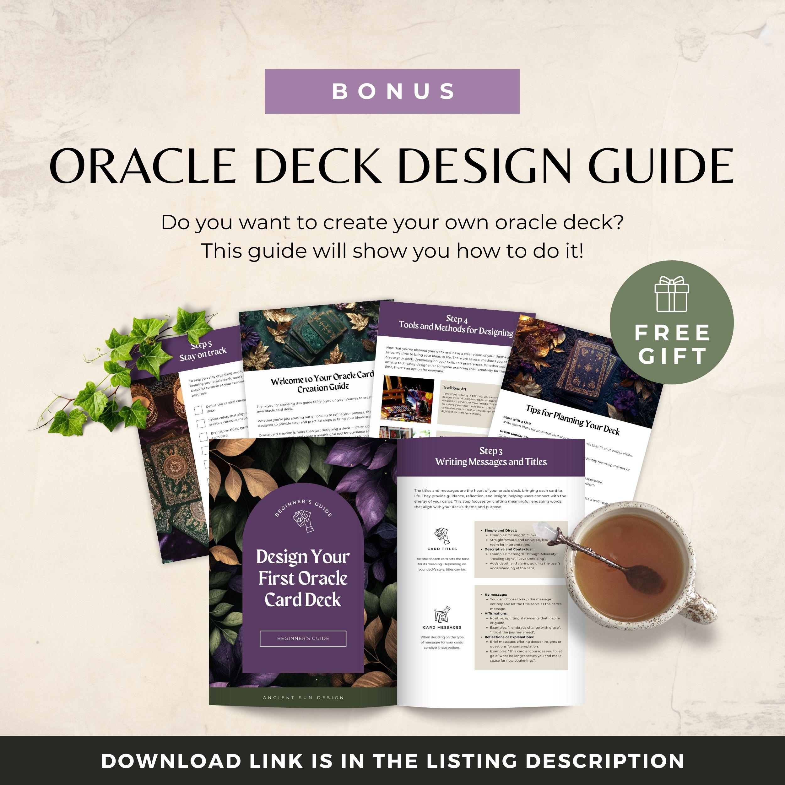 Oracle Card Canva Template, DIY Printable Tarot Cards, Drag & Drop ...