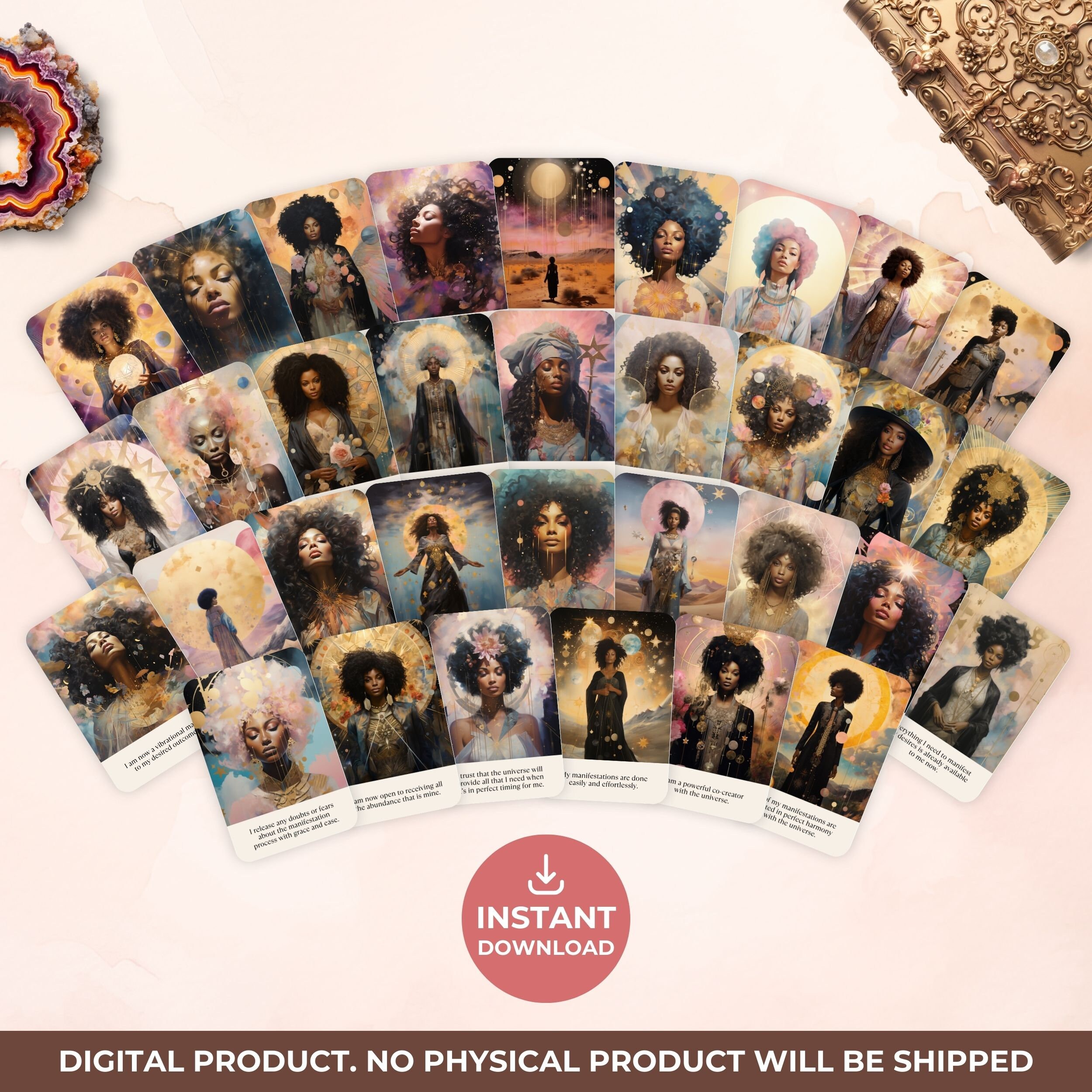 African American Oracle Cards, Black Women Manifestation Deck ...