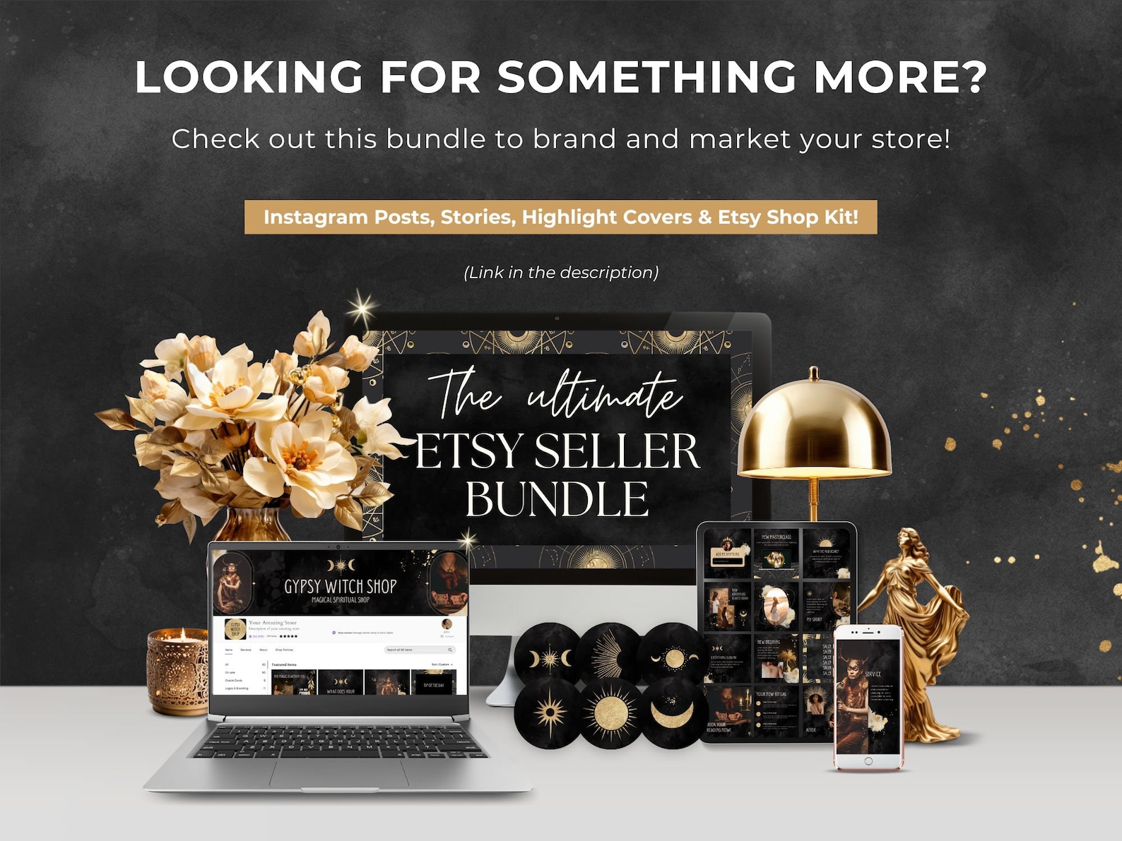 Etsy Shop Kit With Witchy Banner. Branding Pack for Etsy Sellers ...