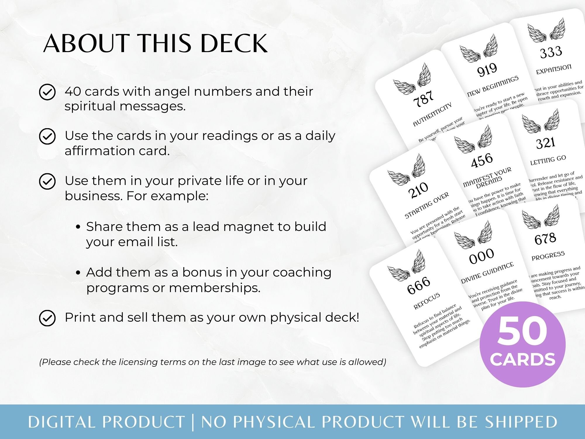 Angel Numbers Oracle Cards, Printable Oracle Card Deck, Spirit Guide ...
