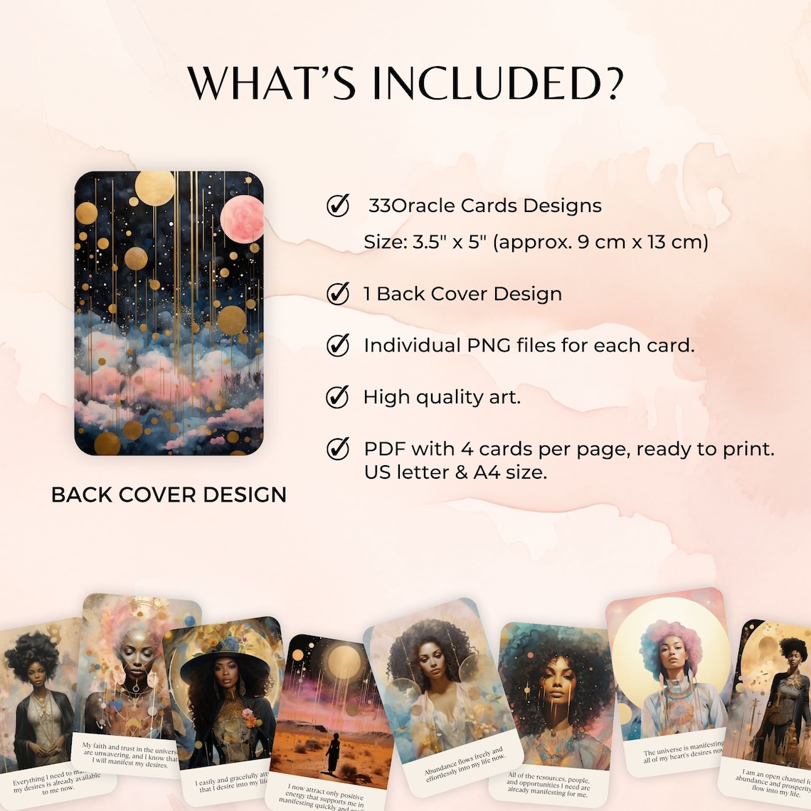 African American Oracle Cards, Black Women Manifestation Deck ...