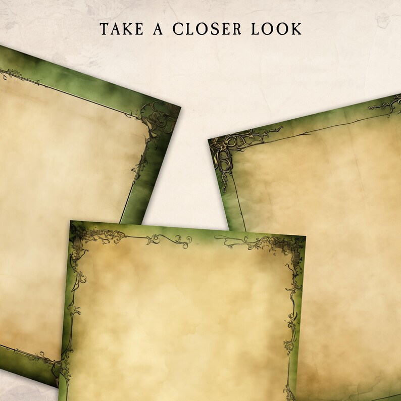 Celtic Borders Junk Journal, Green Witch Spellbook Paper, St Patricks ...
