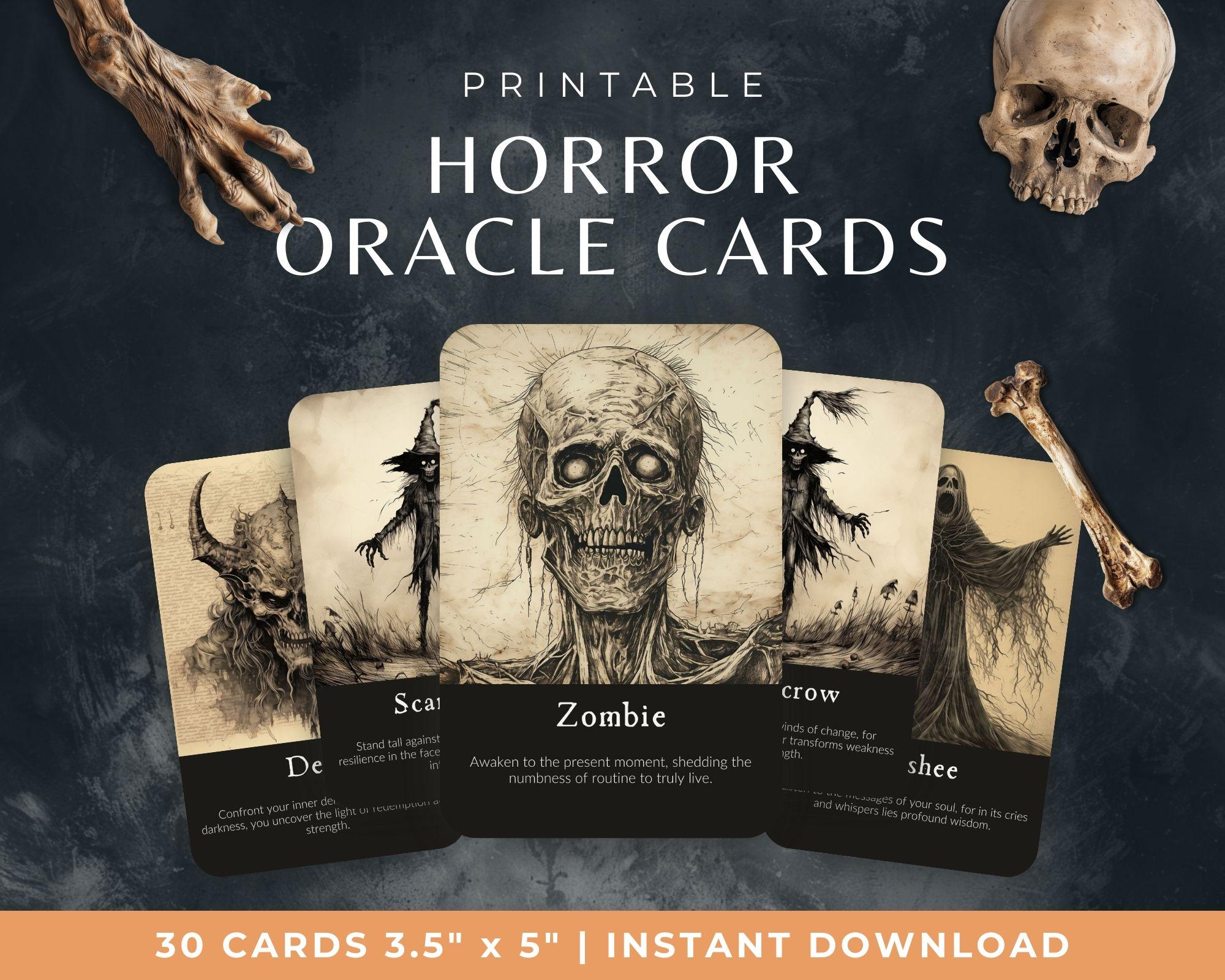 Halloween Oracle Deck With Monsters, Demons & Horror Creatures ...