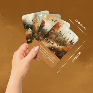 Halloween Oracle Deck, Printable Cards With Cute & Spooky Pumpkins ...