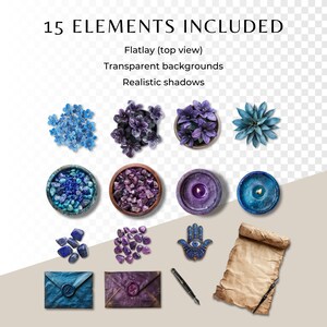 Oracle Card Mockup, Blue & Purple Oracle Deck Canva Template, Spiritual ...