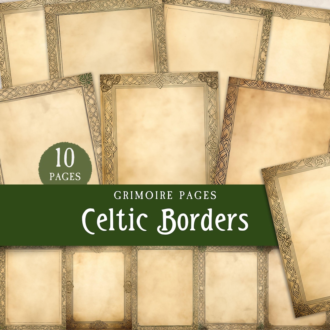 Celtic Knots Junk Journal, Medieval Irish Patterns and Decorative Celts ...