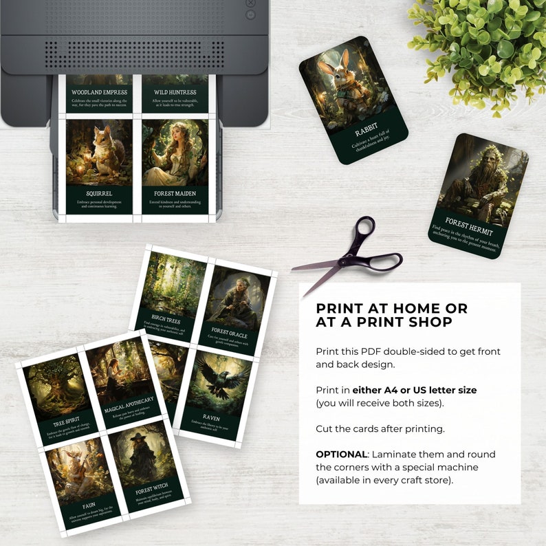 Enchanted Forest Oracle Card Deck Vol 2, Printable Cards With Mystical ...