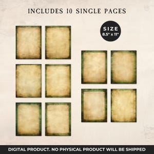 Celtic Borders Junk Journal, Green Witch Spellbook Paper, St Patricks ...