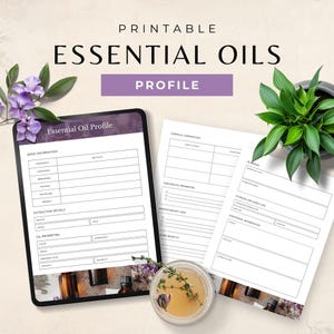 Essential Oil Profile Pages, Printable Aromatherapy Information Sheet ...