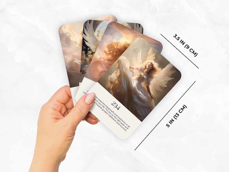 Angel Numbers Oracle Card Deck, Printable Cards With Angels, Celestial ...