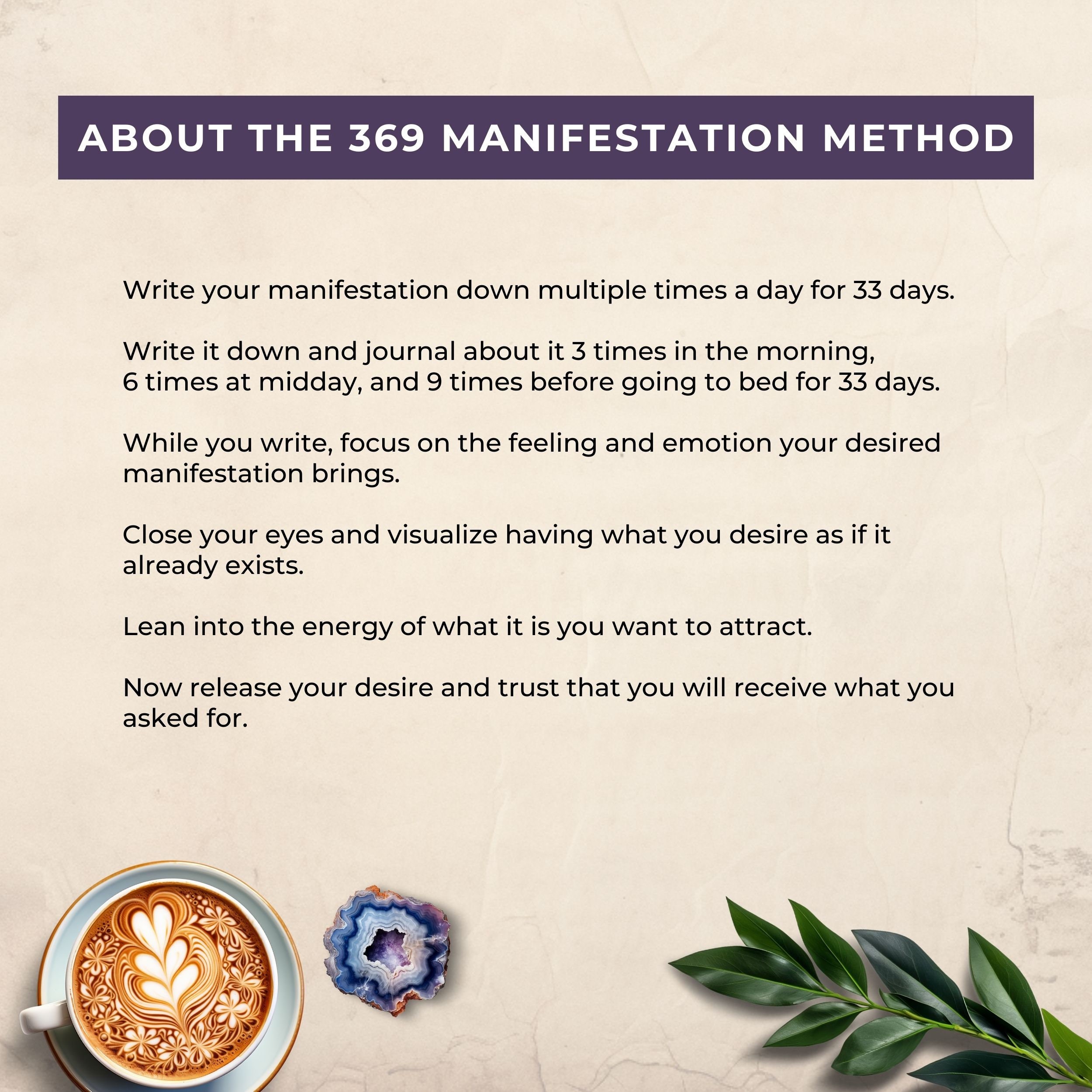 Guided Manifestation Journal, Printable 369 Method Manifesting Planner ...