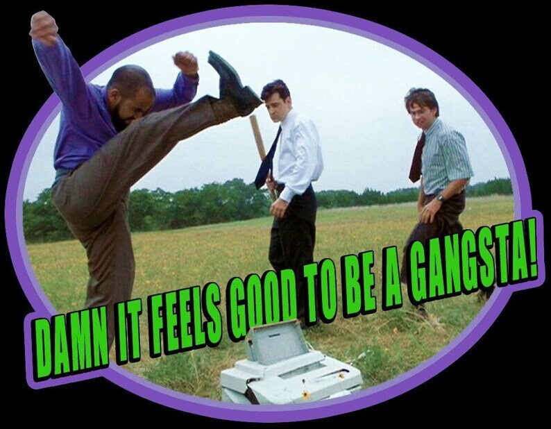 Office Space Printer Smash Gif