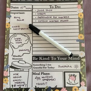 Reusable Daily Planner Sheet / Diary - Etsy