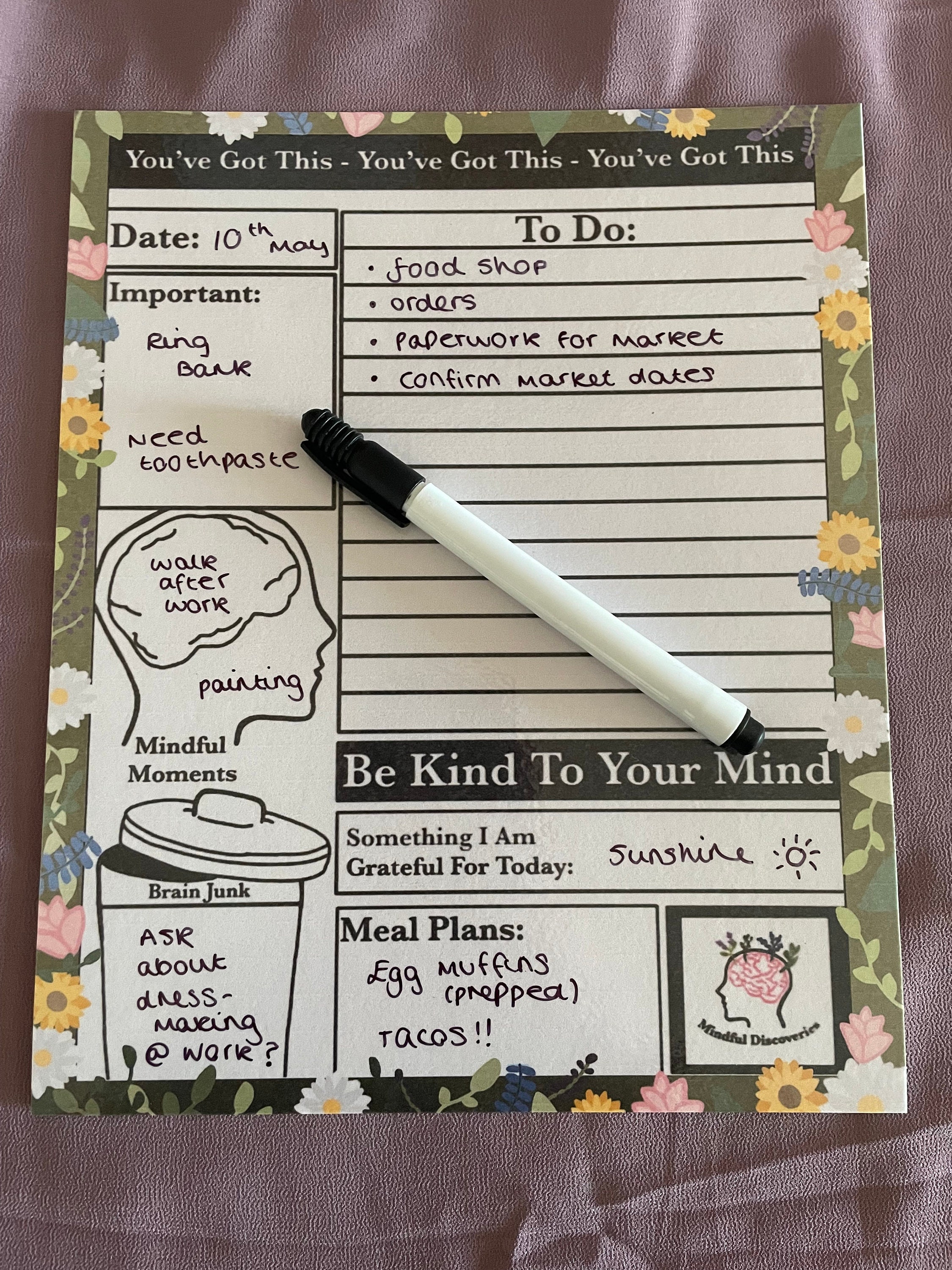 Reusable Daily Planner Sheet / Diary - Etsy