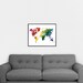 Rainbow Watercolor World Map - Etsy